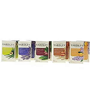 Yardley London Soap Bath Bar Bundle - 10 Bars: English Lavender, Oatmeal and Almond, Aloe and Avocado, Cocoa Butter, Lemon Verbena 4 Ounce Bars (Pack of 10, Two of each)