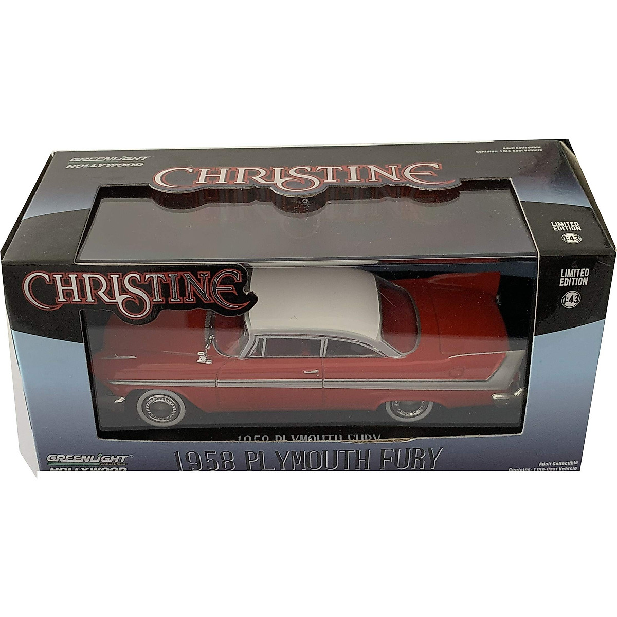Greenlight 1958 Plymouth Fury Red Christine (1983) Movie 1/43 Diecast Model Car