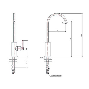 Derengge DFF-3168-MT Single Handle Drinking Water Filter Faucet, Kitchen Faucet Matte Black
