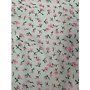 Y2k Long Sleeve One Piece Bodysuit V Neck Bodycon Floral Print Shorts Stretchy Pajama Playsuit Rompers Jumpsuit (Z-Short Sleeve Pink Floral,Medium)