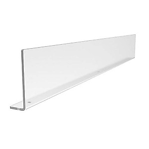 FixtureDisplays® 22 X 3" Clear Floating Shelf Wall Mount Shelf Lip Stopper Shelf Guard Divider Plexiglass Edge Protection 10084-12PK-NF