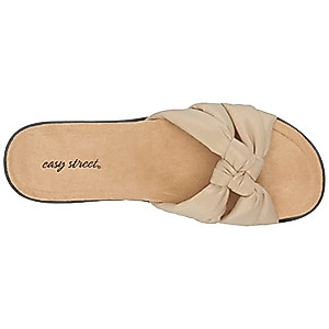 Easy Street Women's Suzanne Slide Sandal, Natural, 9 Wide