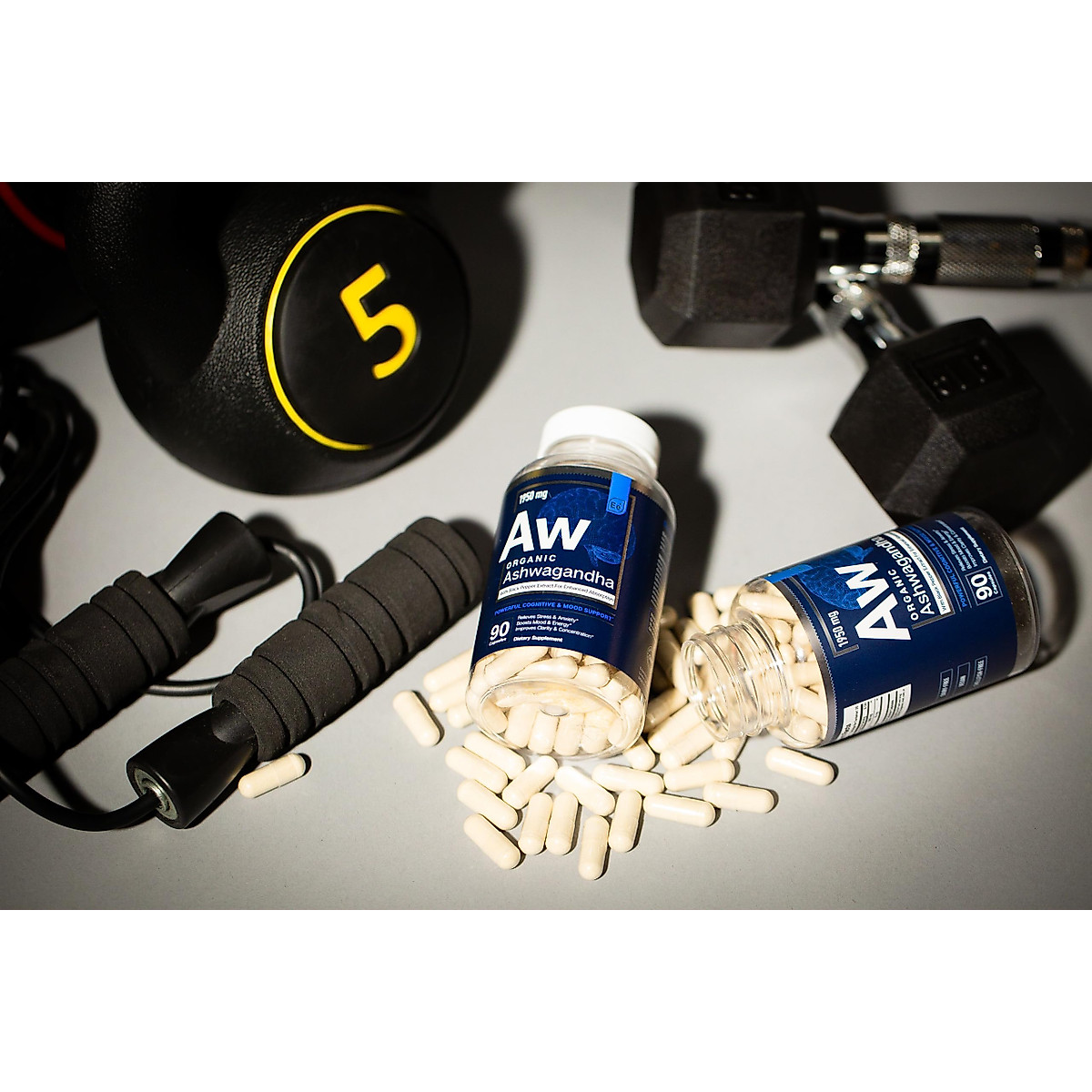 Essential Elements Ashwagandha Root 1950mg with Black Pepper Extract for Absorption 90 Vegan Capsules