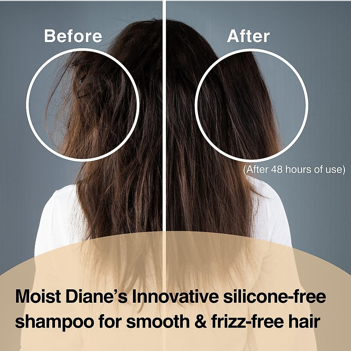 Moist Diane Natural Hair Shampoo with Pump for Damaged, Colored, Dry Hair, Japanese Hydrating & Moisturizing Organic Hair Treatment, Sulfate& Silicon Free, Extra Smooth & Straight, 450ml/15.2 fl.oz