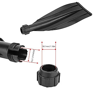 Vbestlife 1 Pair Lightweight Kayak Canoe Boat Paddle Blade Leaf Oar Replacement Accessories with Screw Black