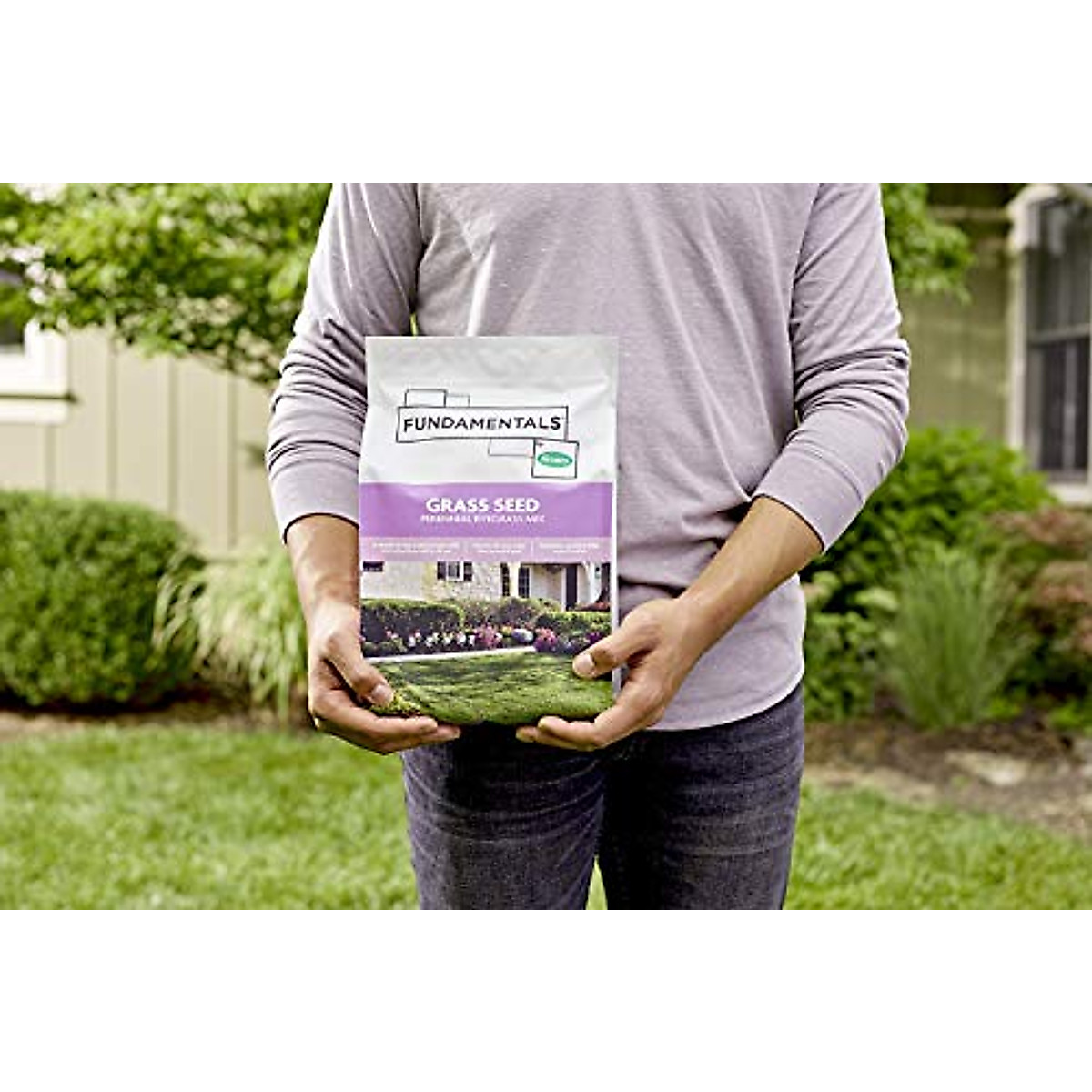 Fundamentals by Scotts Grass Seed Perennial Ryegrass Mix, Ideal for Sunny, High Traffic Areas and Erosion Control, 3 lbs.