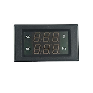 Proshopping Digital AC Voltage Frequency Meter, AC 80-500V Voltmeter 45-65Hz Frequency Counter, LED Display Voltage Gauge, Mini Volt Hz Monitor Tester, High Voltage Panel Indicator -for Generator, RV