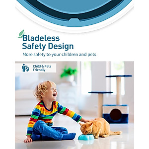 Evaporative Air Cooler, Portable Bladeless Fan, Air Cooler Fan with 3 Wind Speeds and 3 Modes, 90° Automatic Swing, 1 Gallon Water Tank, 2 Ice Packs, 7H Timer, Remote Control, for Room Home Office