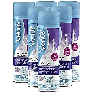 Venus Gillette with Olay UltraMoisture Women’s Shave Gel, Violet Swirl, 36 Oz, 6 Count
