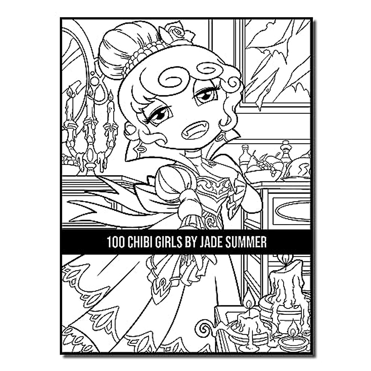 100 Chibi Girls: An Adult Coloring Book Collection with Cute Girls, Fantasy, Horror, Christmas, and More!