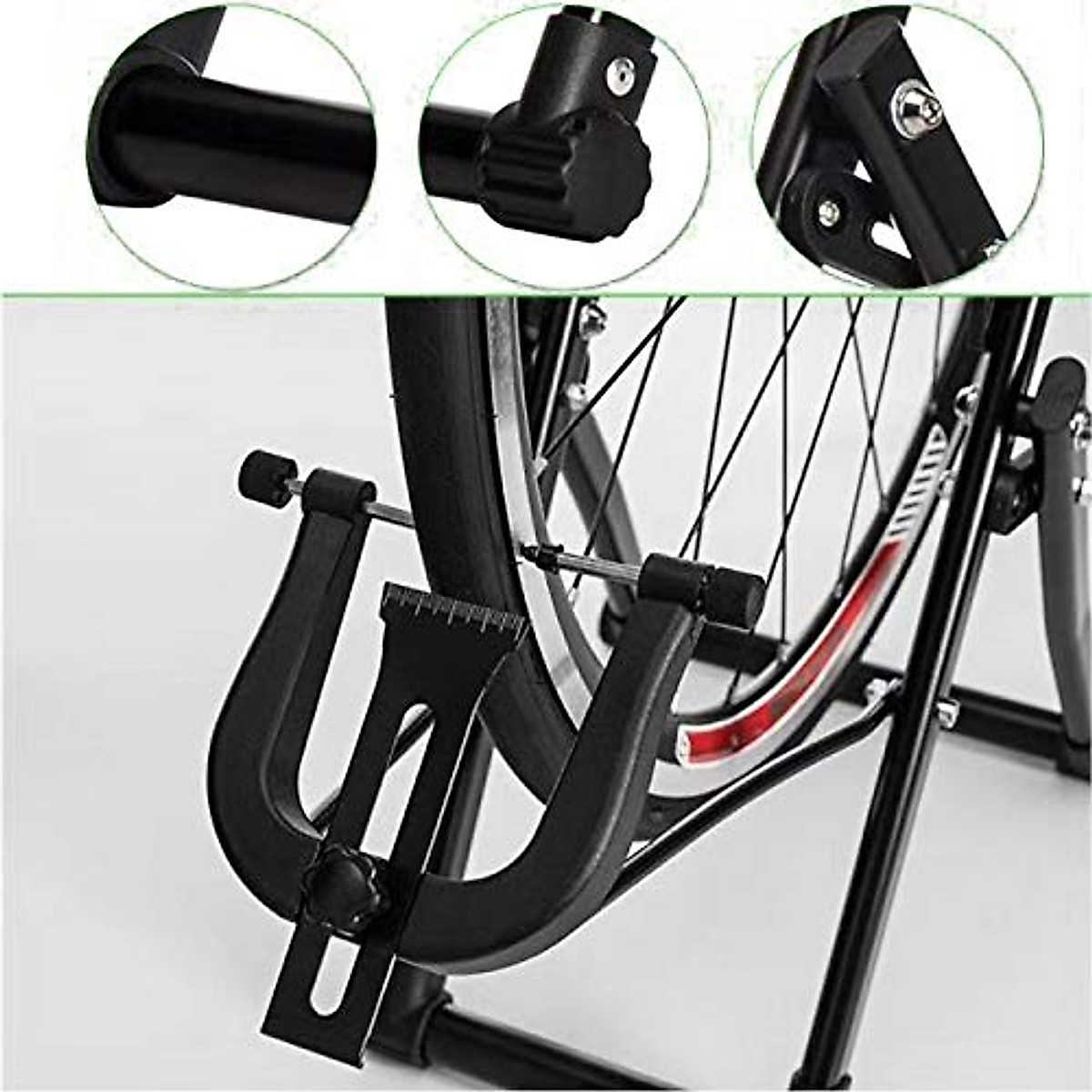 Cross Land Wheel Holder Bicycle Wheel Maintenance Wheel Truing Stand, Bike/Bicycle Tire Truing Stand, Foldable Home Mechanic Truing Stand Suitable for 16" - 29" 700C Wheels, Professional Bicycle Rim