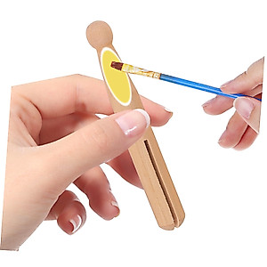 10pcs Wooden Clothespins Round Wooden Clothespins DIY Wooden Doll Sticks Crafting Painting Ornament