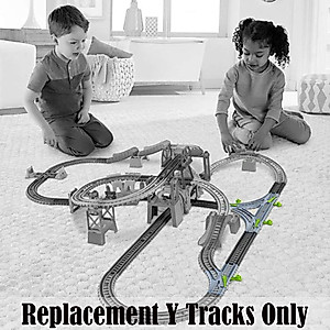 Replacement Parts for Thomas The Train - GBN45 ~ Thomas & Friends Trackmaster Percy 6 - in - 1 Set ~ Replacement Y Tracks ~ 2 TRS Tracks, 2 TLS Tracks and 2 YS Tracks ~ Blue and Green