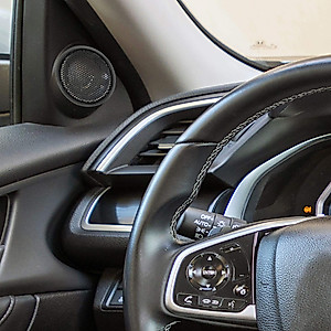 X AUTOHAUX 2pcs 1.5" Black Audio Speaker Cover Mesh Subwoofer Grill Horn Guard Protector