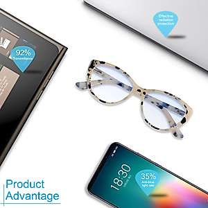 Blue Light Blocking Glasses Women Bluelight Blocker Computer Cateye Clear Reading Cat Eye Eyeglasses Frame