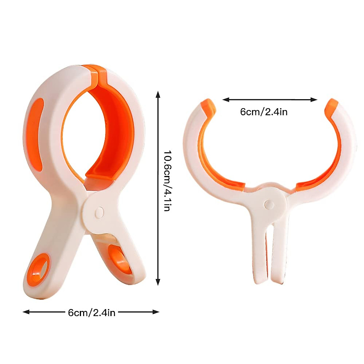 Beach Towel Clip,Lawdiey 6 PCS Silicone Plastic Clips for Beach Chairs Cruise Chair Heavy Laundry Clothespins Windproof Clamps Beach Blankets Clothes with 1 PCS Laundry Bag