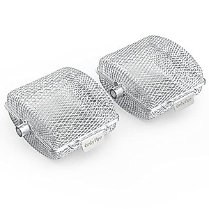 Onlyfire Chef Stainless Steel Rotisserie Basket Kit for Any Gas Grill, Cooking Various Foods at The Same Time, Set of 2-Global Patent