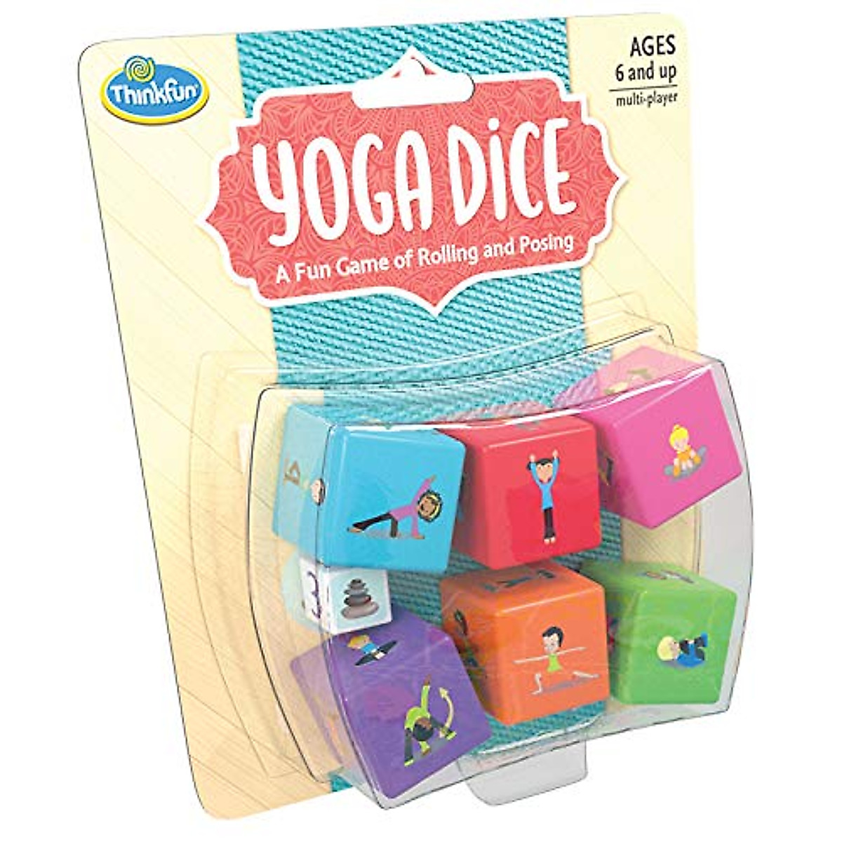 Think Fun Yoga Dice Game for Boys and Girls Ages 6 and Up - Learn Yoga With a Game,Multi,1844