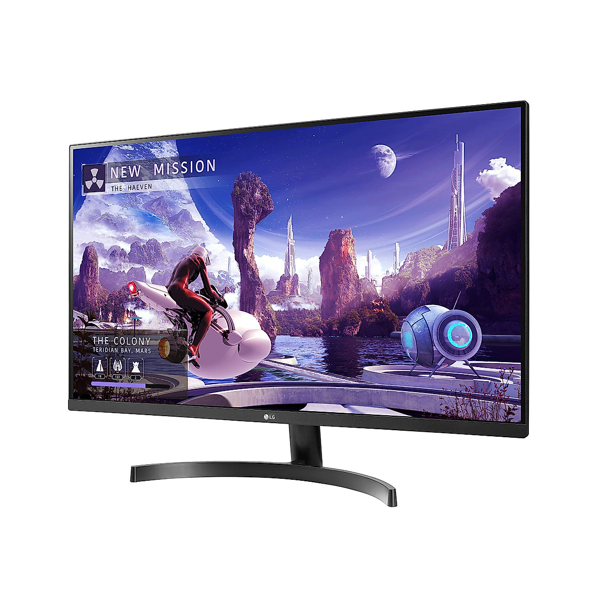 LG 27QN600-B 27” QHD (2560 x 1440) IPS Display with FreeSync, sRGB 99% Color Gamut, HDR10 with a 3-Side Virtually Borderless Design, Black (Renewed)
