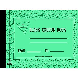 Blank Coupon Book: Perfect Gift - Blank Coupon Booklet to Fill In - 20 Blank Coupon for DIY Gift Certificate Voucher