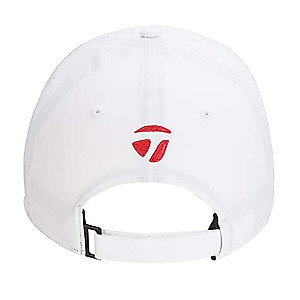 TaylorMade unisex adult Performance Playing Hat Cap, White/Red/Navy, NS US