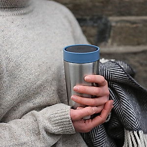 Circular & Co Stainless Steel Coffee Cup - 12oz - Insulated Reusable Travel Mug - Made from Recycled Stainless Steel - 100% Leakproof Coffee Mug - Fully Lockable - Insulated for 6 Hours