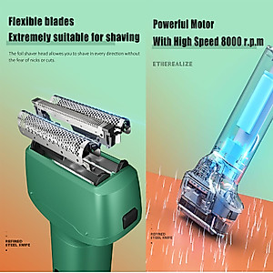 Electric Razor for Men,New Upgrade Electric Shaver with Pop-Up Trimmer,Portable USB Rechargeable Wet Dry Foil Shaver Easy One-Button Use Suitable for Home,Car,Travel Gifts for Male Father Boys