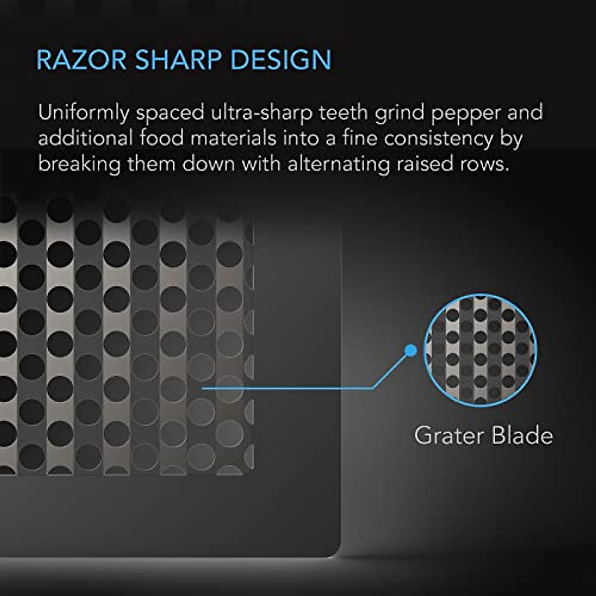 AC Infinity Grinder Card, Black Aluminum Milling Tool with Manual Grater Surface for Pepper, Spices, and Tea