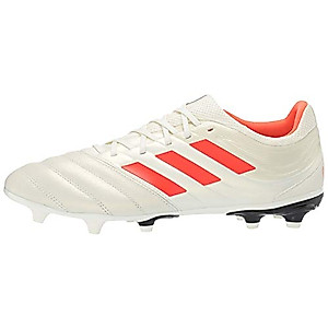 adidas Men's Copa 19.3 Firm Ground, Off White/Solar red/Black, 7 M US