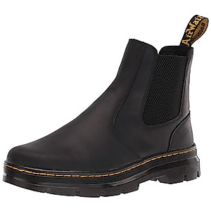 Dr. Martens Unisex Embury Chelsea Boot, Black Wyoming, 6 Women/5 Men