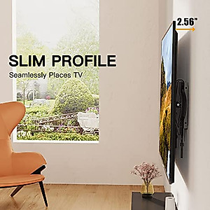 Perlegear Tilting TV Wall Mount for 40-90 Inch Flat Curved Screen TVs up to 150 lbs, Low Profile TV Mount Saving Space Max VESA 800x400mm, Universal Tilt TV Mount Fits 16" 18" 24" Wood Studs, PGXT2