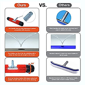 BLACK+DECKER Pool Brush, 360 Degree Bristles, 18 Inches