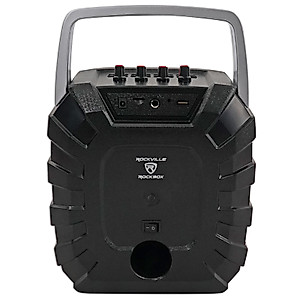 Rockville ROCKBOX 6.5" Rechargeable Portable Bluetooth Karaoke Speaker+Mic