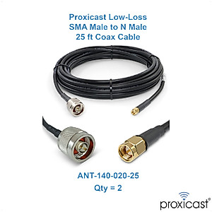 Cross-Polarized Antenna + 2X 25 ft SMA/N Cables + Free Silicone Tape (ANT-129-001-BDL-25)