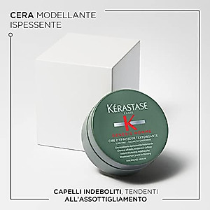KERASTASE Genesis Homme Cire d'Epaisseur Texturisante Wax Pomade | Light-hold Wax Pomade for Men | Provides Texture & Thickness | For Weakened Hair | 2.5 Fl Oz