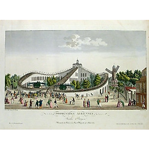 Promenades Aeriennes, Jardin Baujon. Honoré de la Présence de Sa Majesté, le 2 Août 1817 [The Aerial Walk-ways, Baujon Garden, Honoured by the Presence of His Majesty, August 2, 1817]
