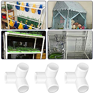 MAXSELL 24 pack 3 Way 1/2 inch PVC Fitting Corner Cross Elbow, 1/2" PVC Fitting Elbow for Greenhouse Shed Pipe, Tent Connection, Furniture Build Grade SCH40
