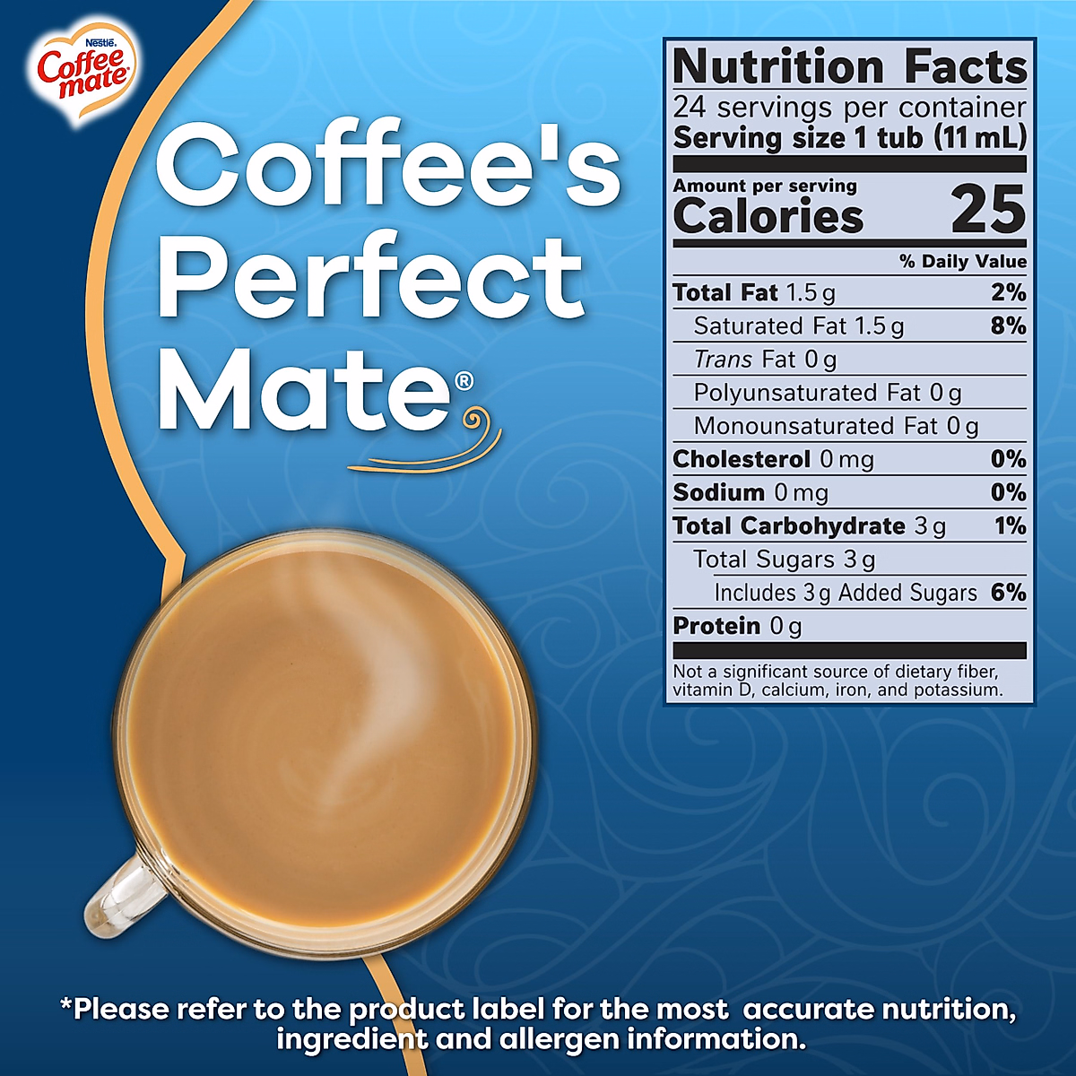 Nestle Coffee mate French Vanilla Liquid Coffee Creamer Singles, 24 Count