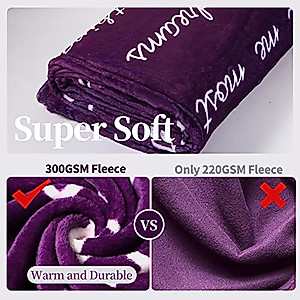 Personalized Flannel Blanket Bed Throw to Dad/Father Gift/Present for Father’s Day Birthday Thanksgiving Day Christmas Healing Thoughts Throws Emotion Transmission with Gift Bag and Wish Card