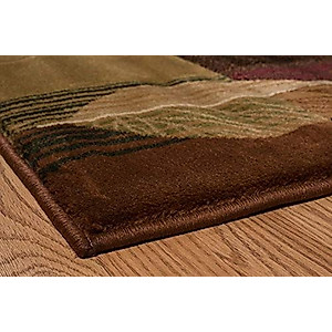 United Weavers of America Contours Cem Autumn Bliss Area Rug - 2ft. 7in. x 7ft. 6in., Multicolor, Jute Backing Rug with Natural Geometric Pattern