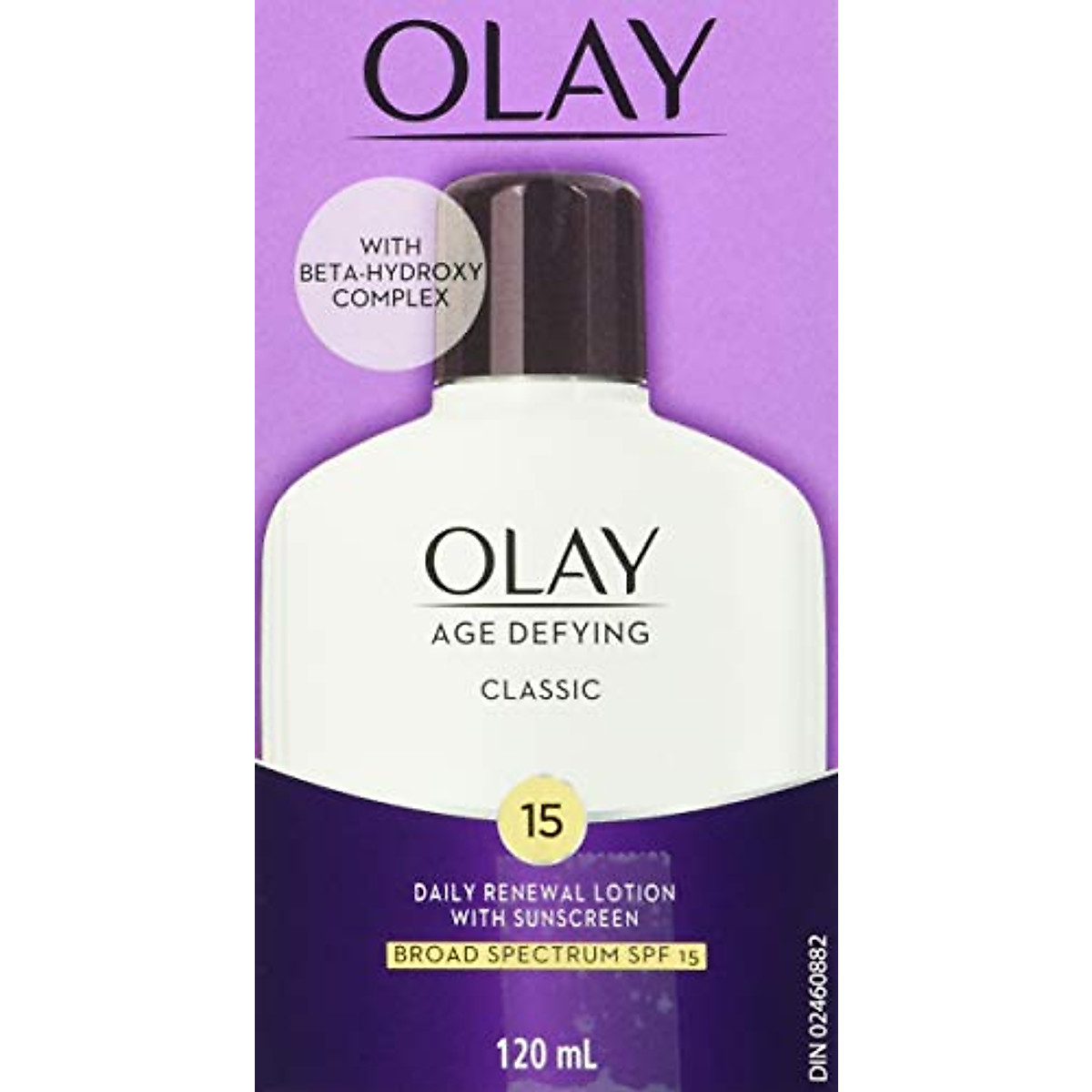 Face Moisturizer by Olay, Age Defying Classic Daily Renewal Lotion, With Sunscreen, Classic,4 oz
