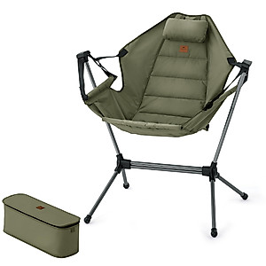 Naturehike YL11 Hammock Camping Chair, Stargaze Swinging Recliner Chair with Headrest & Carry Bag, Supports 330lbs, Portable Folding Rocking Chair for Camping Picnic Hiking Backyard