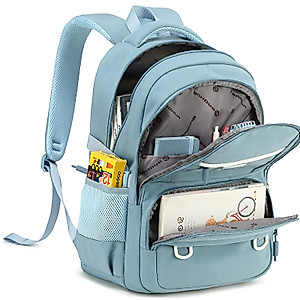 CAMTOP Laptop Backpack 15.6 Inch College Middle School BookBag Travel Backpacks Casual Daypacks (17 Inch,Black)