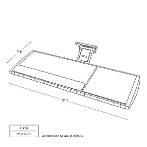 Kensington 60718 Adjustable Keyboard Platform with SmartFit System, 21-1/4w x 10d, Black