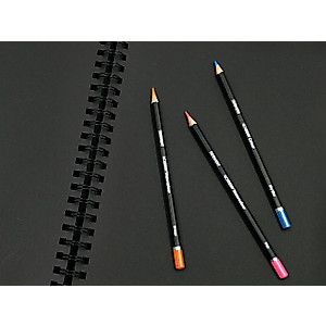 Derwent Black Paper Sketch Book - A4 Portrait, 40 Sheets, Acid-Free Paper, Wirebound Spine, Professional Quality, Black Book, 2300379