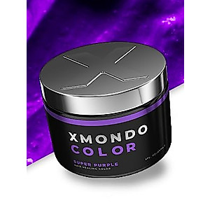 XMONDO Semi Permanent Purple Hair Color with Hyaluronic Acid, Vegetable Proteins, and Bond Boosting - 8oz