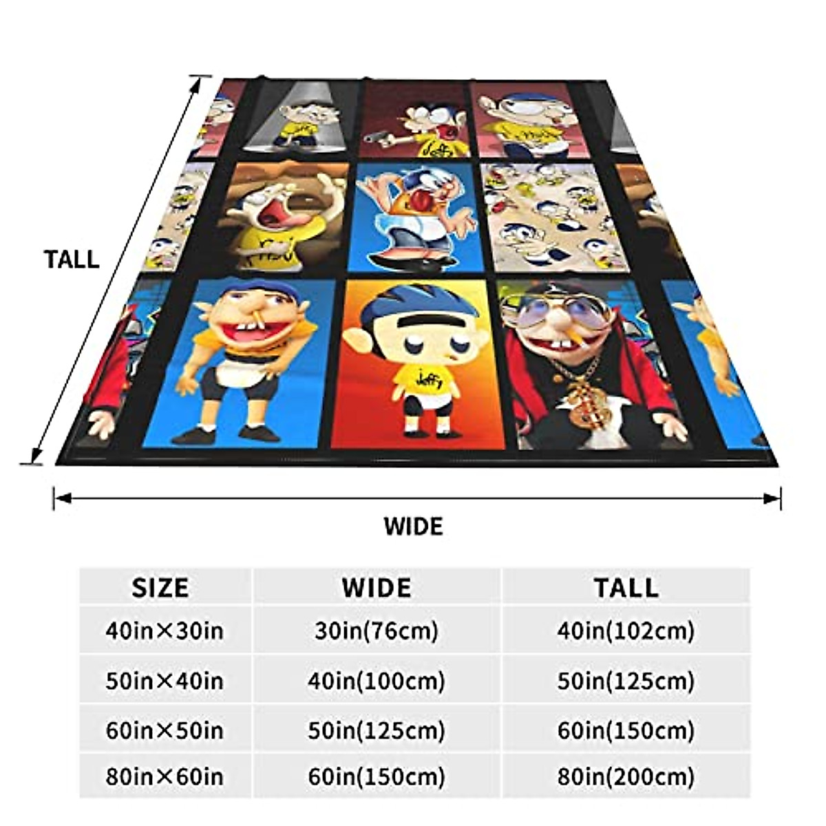 Woodyotime Sml Jeffy Top Selling Merchandise Ultra-Soft Micro Fleece Blanket 50"X40"