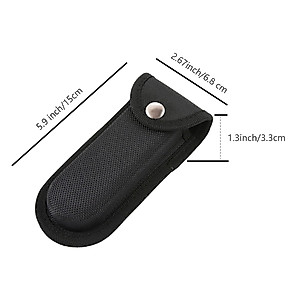 2Pcs Nylon Pouch with Belt Loop for 5.1inch/13cm Multitool,Knife Sheaths for 5.1inch/13cm Folding Knife,Nylon Case for Leatherman Tool,Pocket Knife Holder Holster(Large Size)
