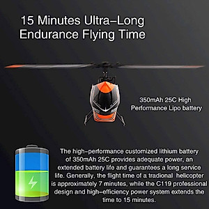 QIYHBVR Remote Control Helicopters, RC Helicopter with Altitude Hold for Adults Kids Beginners, 2.4GHz Aircraft Indoor Flying Toy, One Key Take Off/Landing for Kids Parkflyer Adult