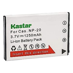 Kastar Battery Replacement for Casio NP-20 CNP20 Exilim EX-M20 EX-S1 EX-S2 EX-S3 EX-S20 EX-S100 EX-S500 EX-S600 EX-S770 EX-S880 EX-Z3 EX-Z4 EX-Z5 EX-Z6 EX-Z7 EX-Z8 EX-Z60 EX-Z65 EX-Z70 EX-Z75 EX-Z77